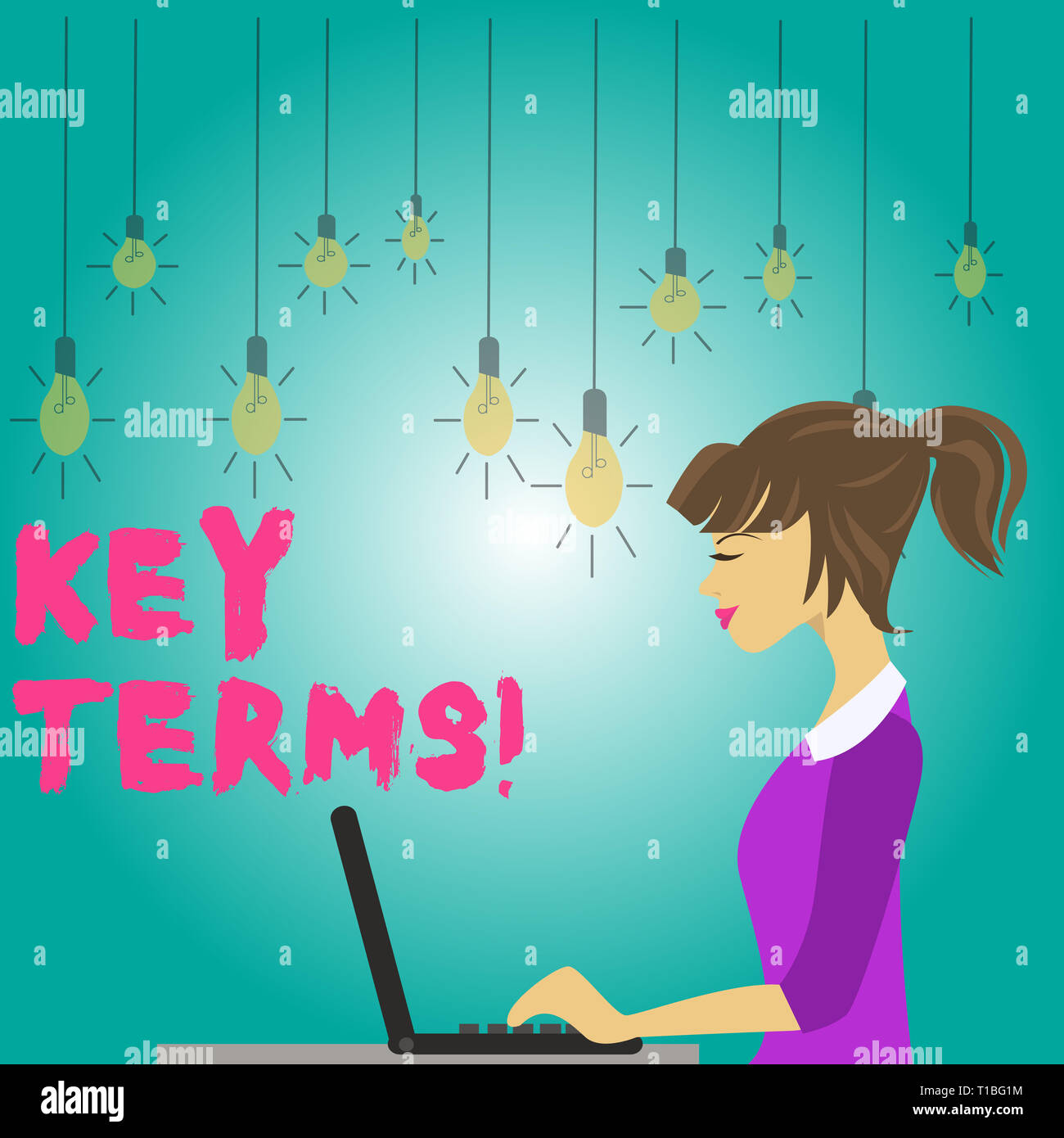 Word writing text Key Terms. Business photo showcasing significant or ...