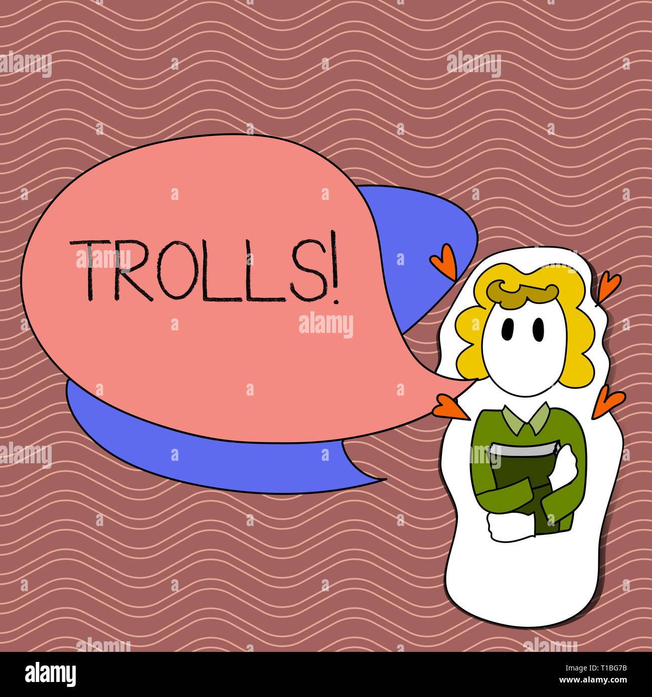Word writing text Trolls. Business photo showcasing Online ...