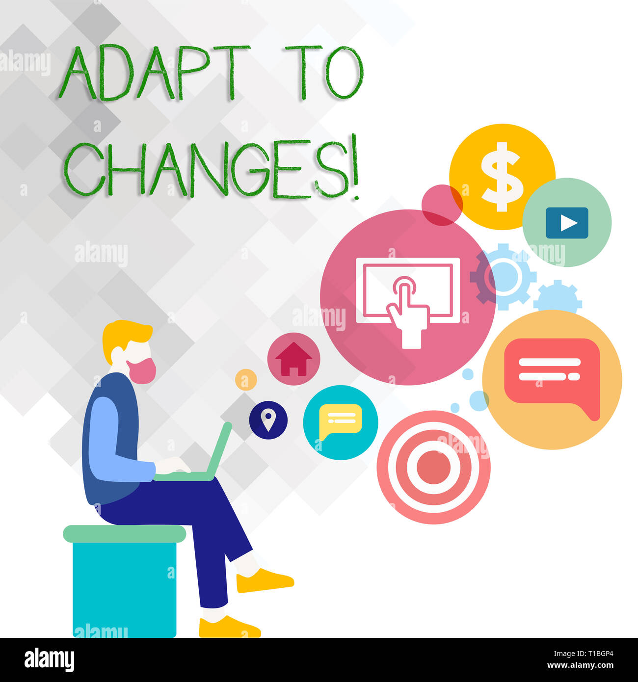 Text sign showing Adapt To Changes. Business photo showcasing ... Text sign showing Adapt To Changes. Business photo showcasing ...