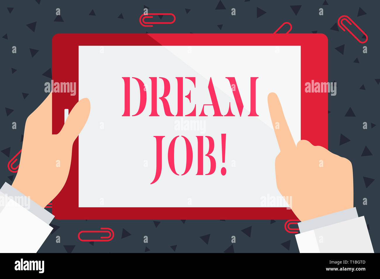 Handwriting text Dream Job. Conceptual photo involves having good work ...