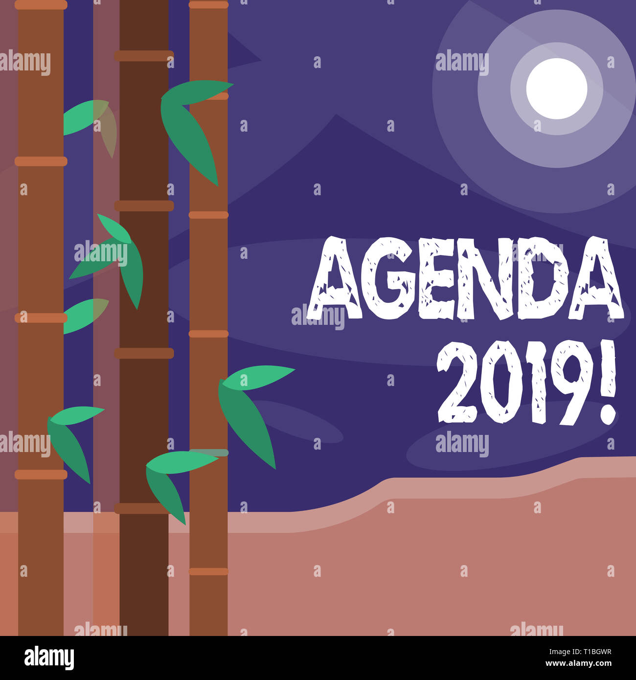 Word writing text Agenda 2019. Business photo showcasing list of items ...