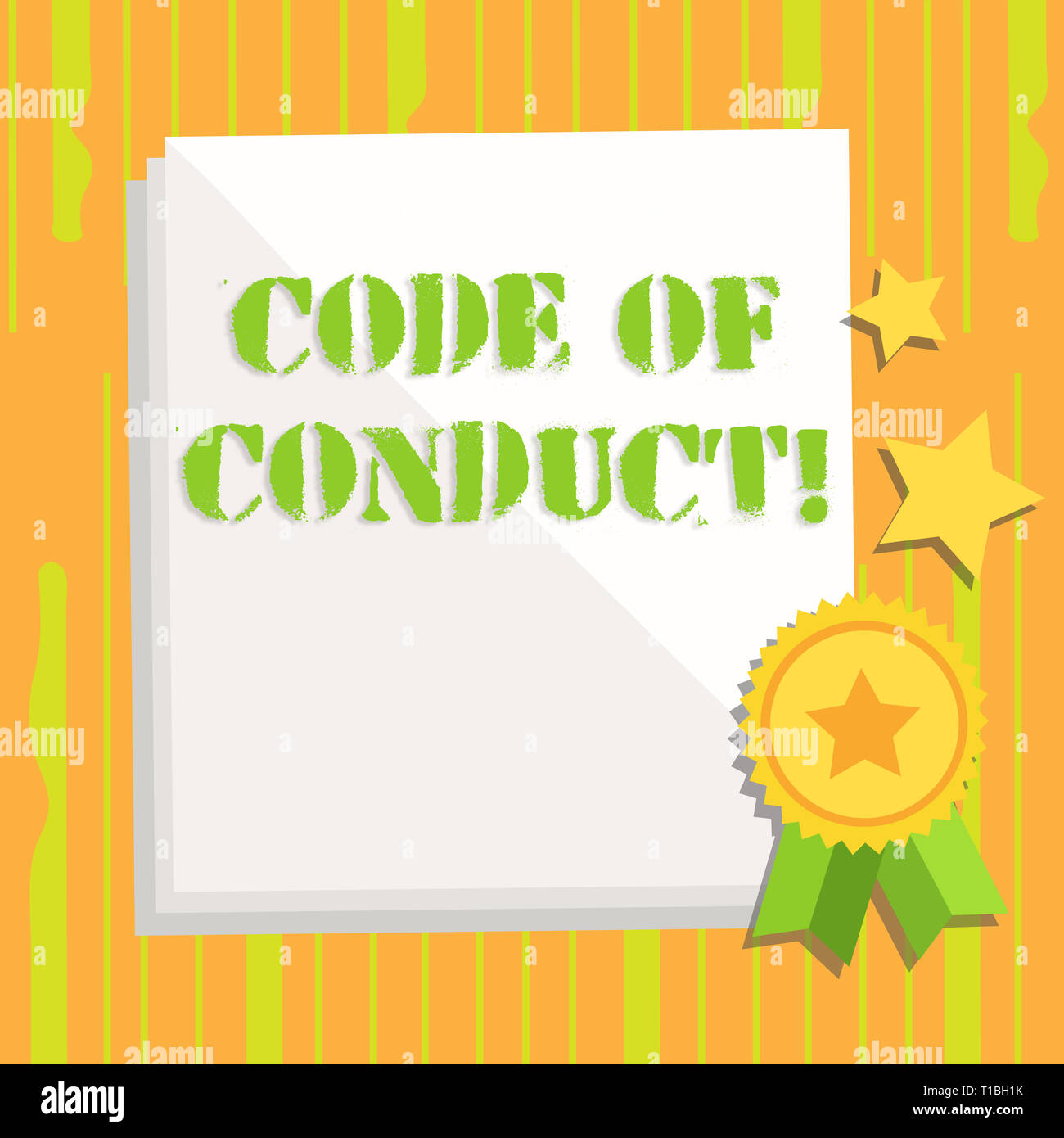 Handwriting text writing Code Of Conduct. Conceptual photo Follow ...