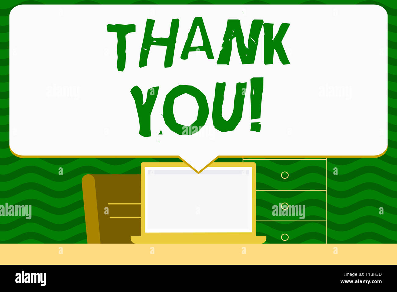 Writing note showing Thank You. Business concept for polite expression ...