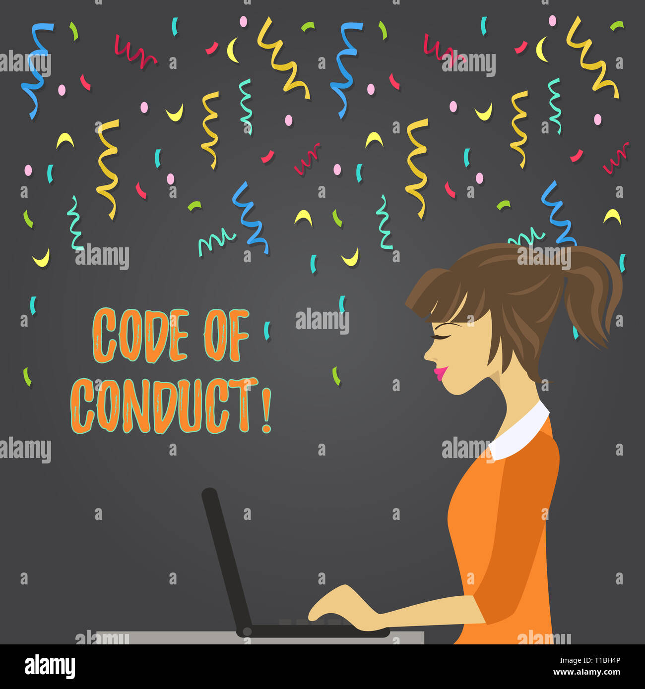 Conceptual hand writing showing Code Of Conduct. Concept meaning Follow ...