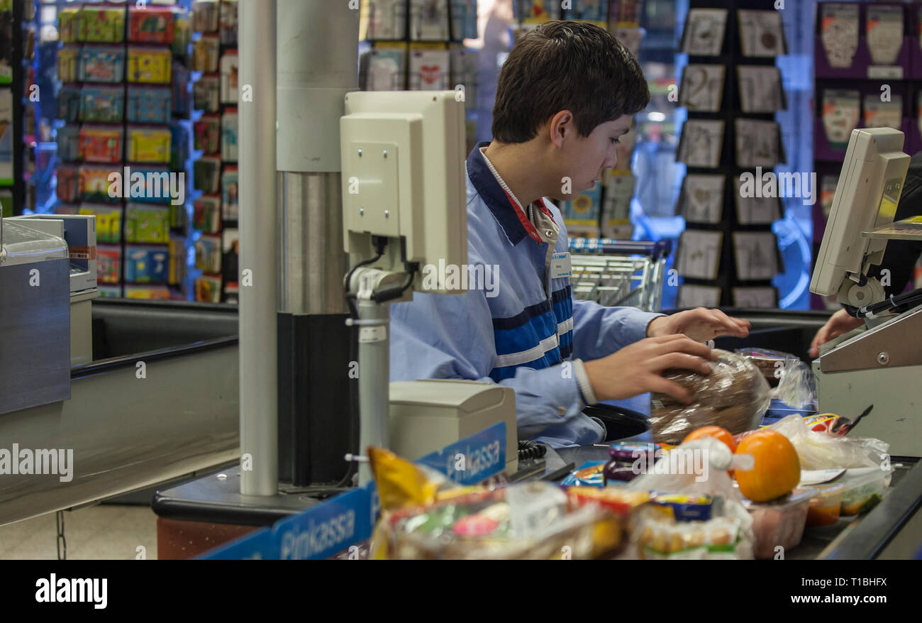 Cashier boy hi-res stock photography and images - Alamy