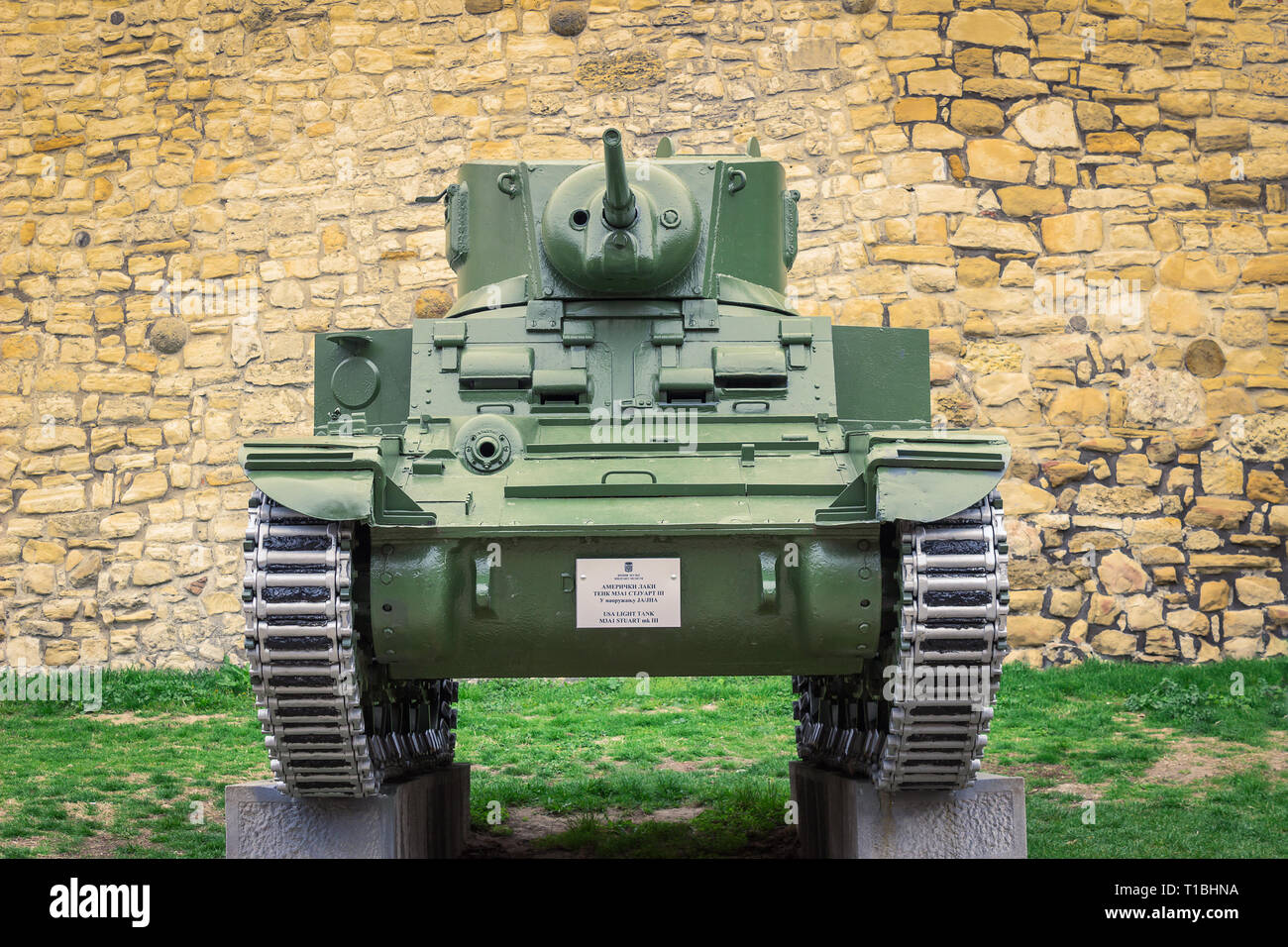 Historical tank in military museum showcase in Kalemegdan fortress in ...