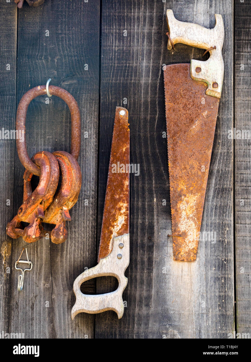 Antique logging tools hi-res stock photography and images - Alamy
