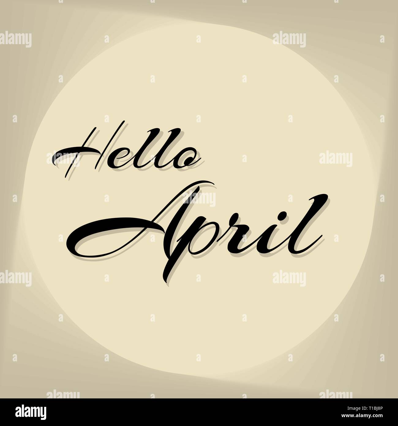 Hello April lettering. Elements for invitations, posters, greeting ...