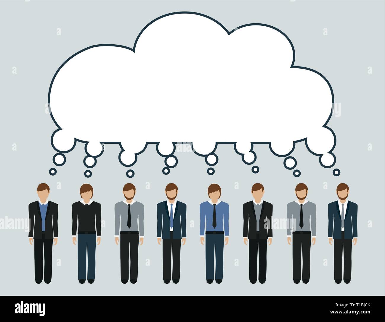 business men develop a common idea vector illustration EPS10 Stock ...