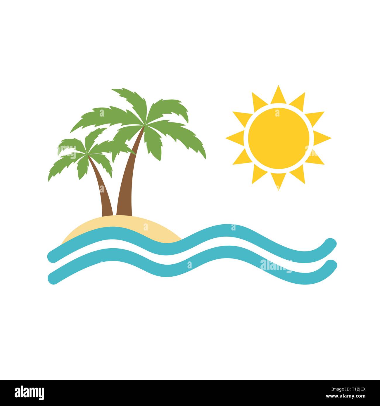 summer holiday on the beach icon vector illustration EPS10 Stock Vector ...