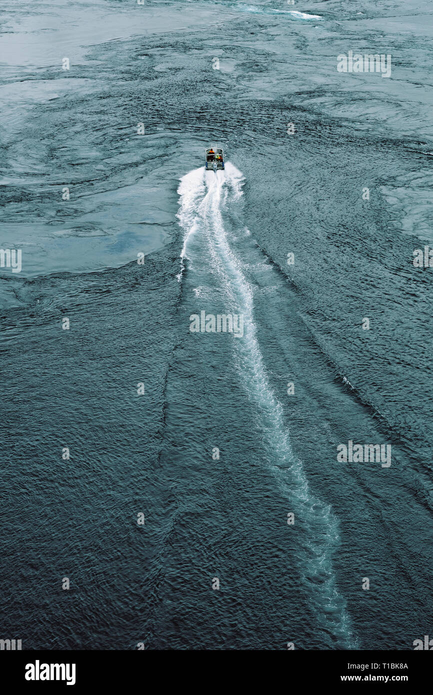 Boating through the dangerous Saltstraumen strait in Bodo Nordland ...