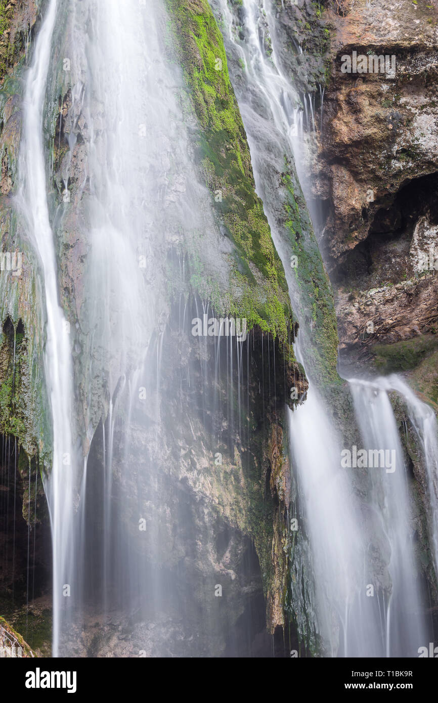 Powerful water stream falling close hi-res stock photography and images ...