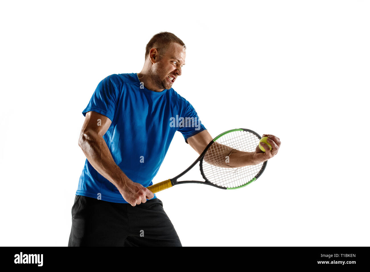 Tennis match on court Cut Out Stock Images & Pictures - Alamy