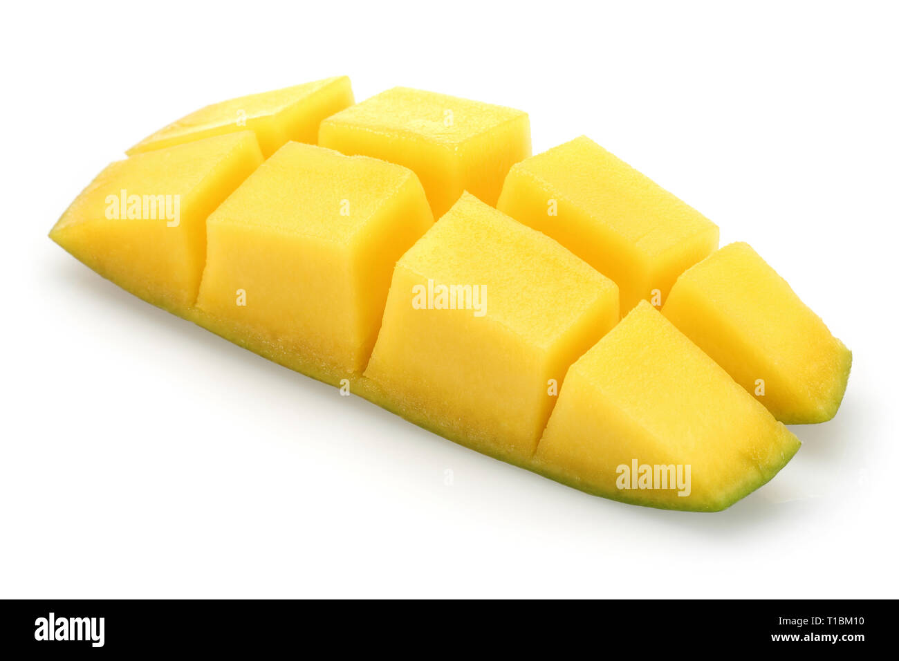 Fresh Mango fruit slices isolated on white background Stock Photo - Alamy