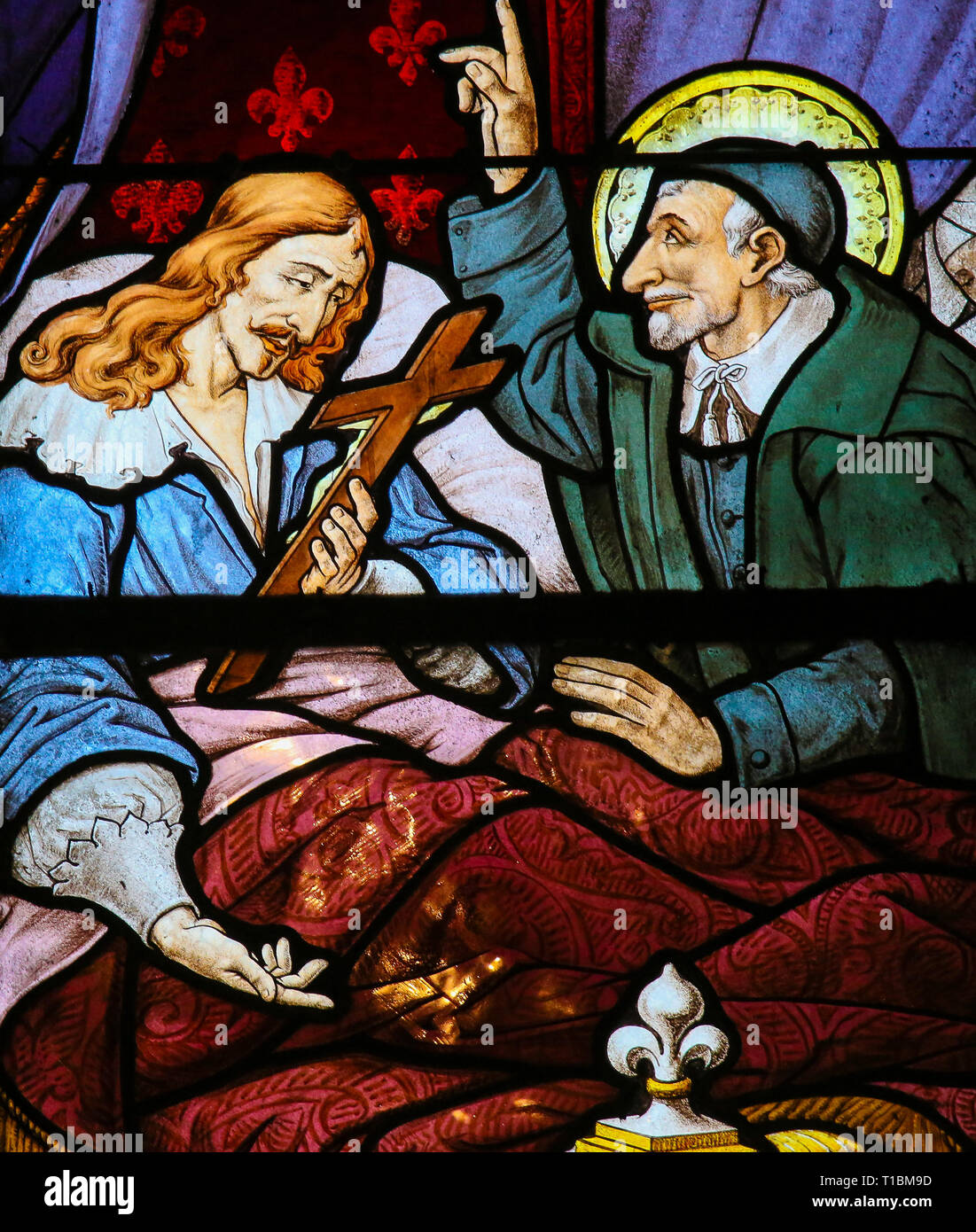 Stained Glass in the Church of Saint Severin, Latin Quarter, Paris ...