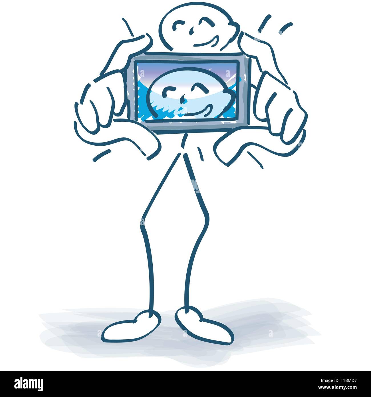 Stick figure with selfie and make your picture Stock Vector Image & Art ...