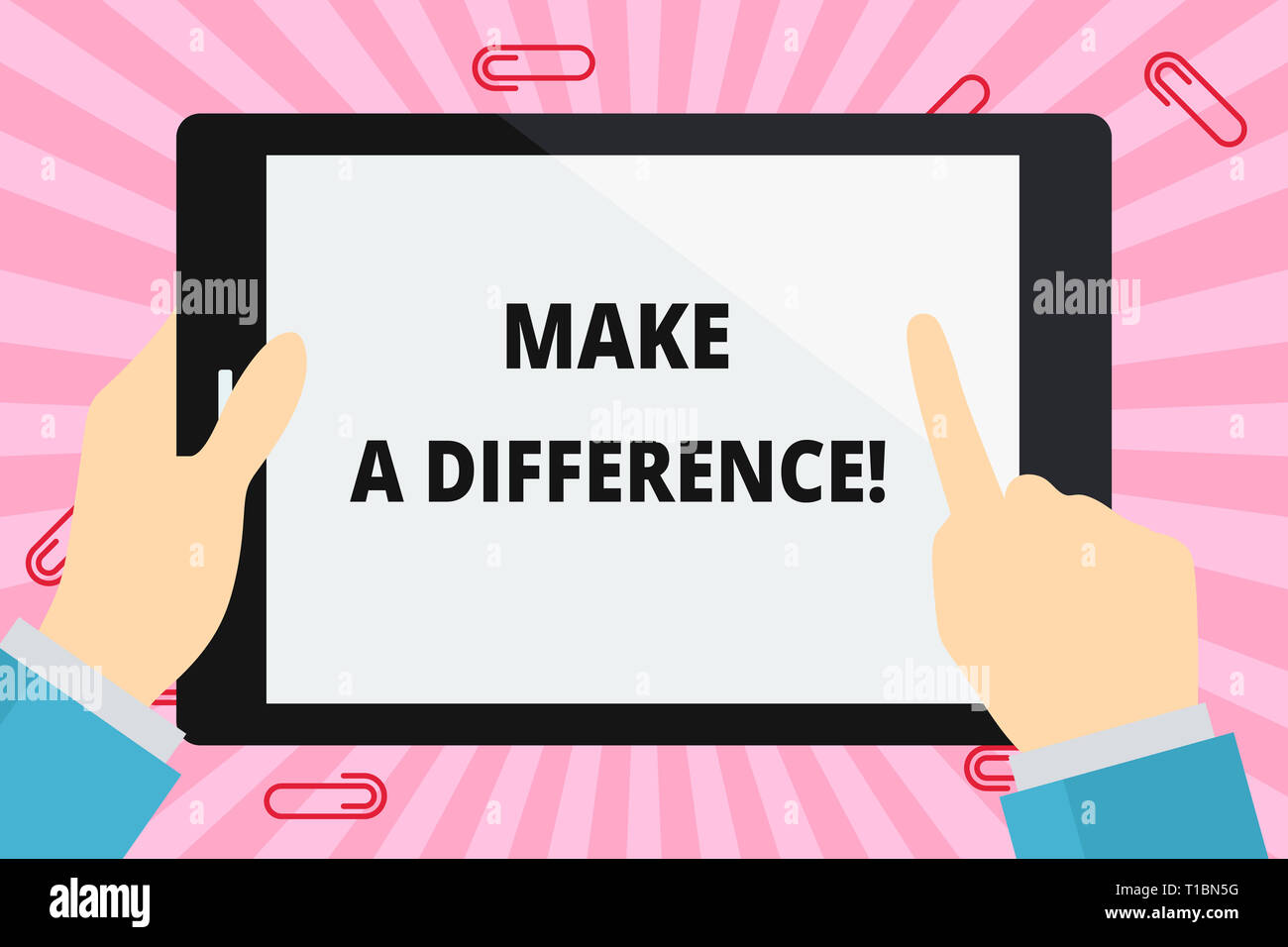 Word writing text Make A Difference. Business photo showcasing have ...