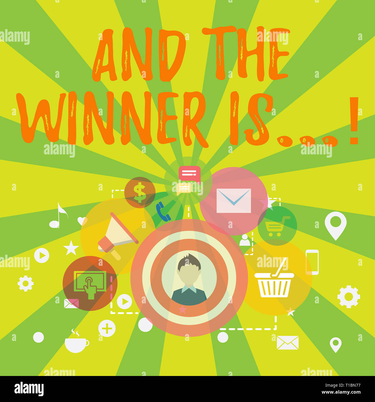 Conceptual hand writing showing And The Winner Is. Concept meaning ...