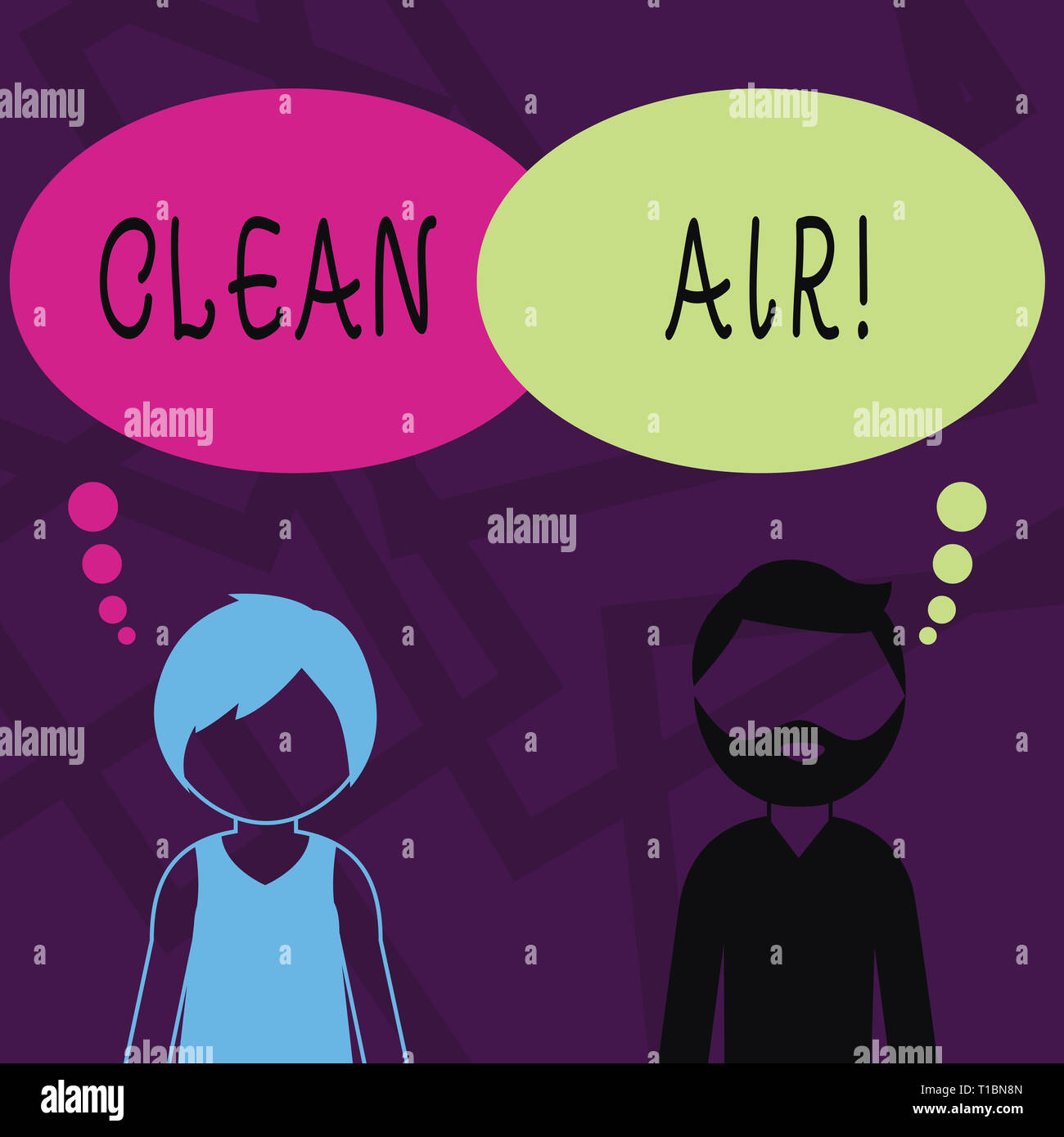 Text sign showing Clean Air. Business photo showcasing forbidding in ...