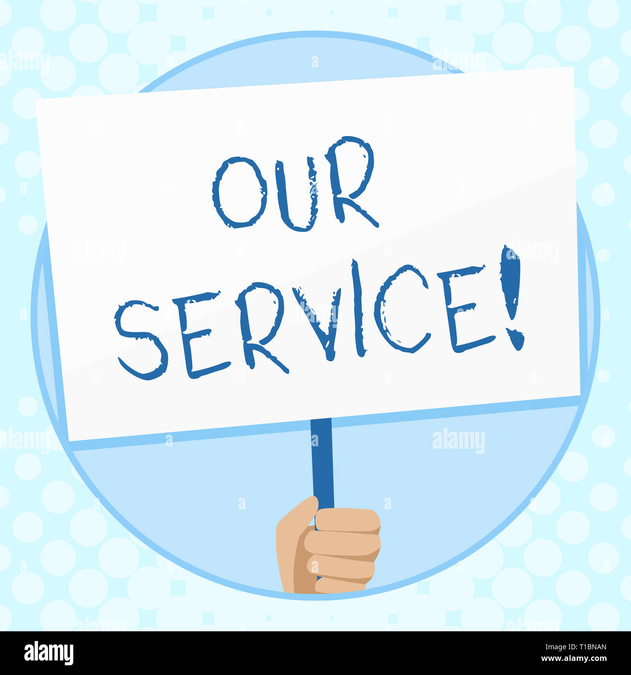 Conceptual hand writing showing Our Service. Concept meaning announcing ...