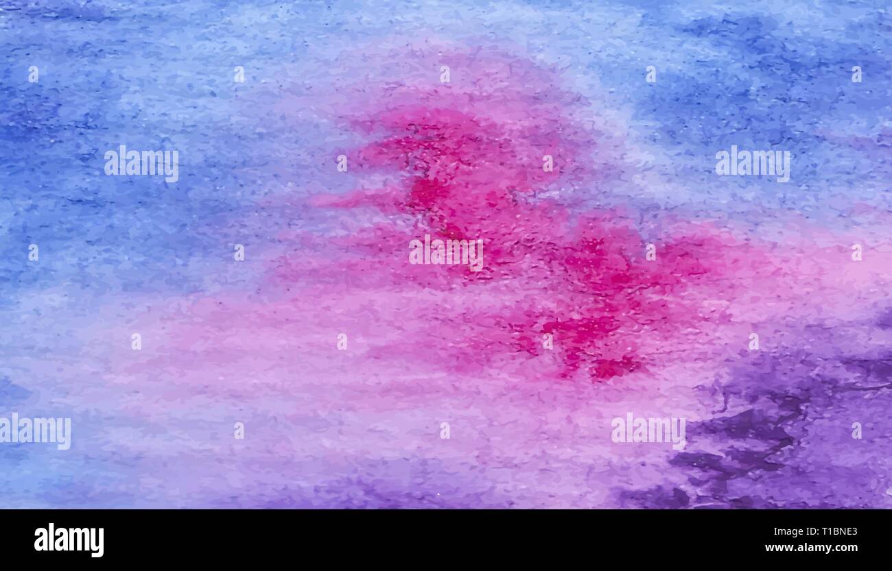 Hand painted watercolor background with gradient wash. Vector ...