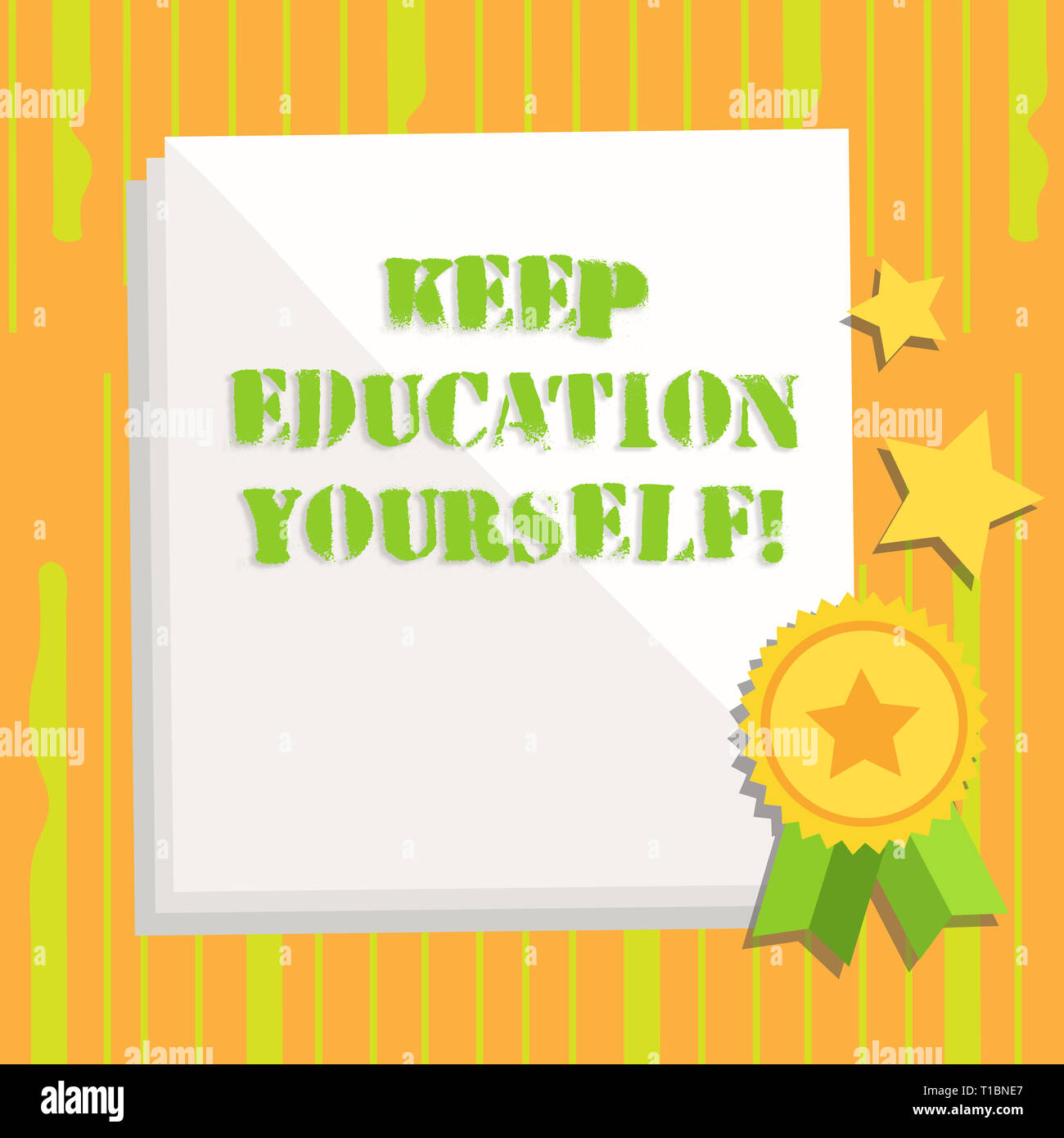 Handwriting text writing Keep Education Yourself. Conceptual photo ...