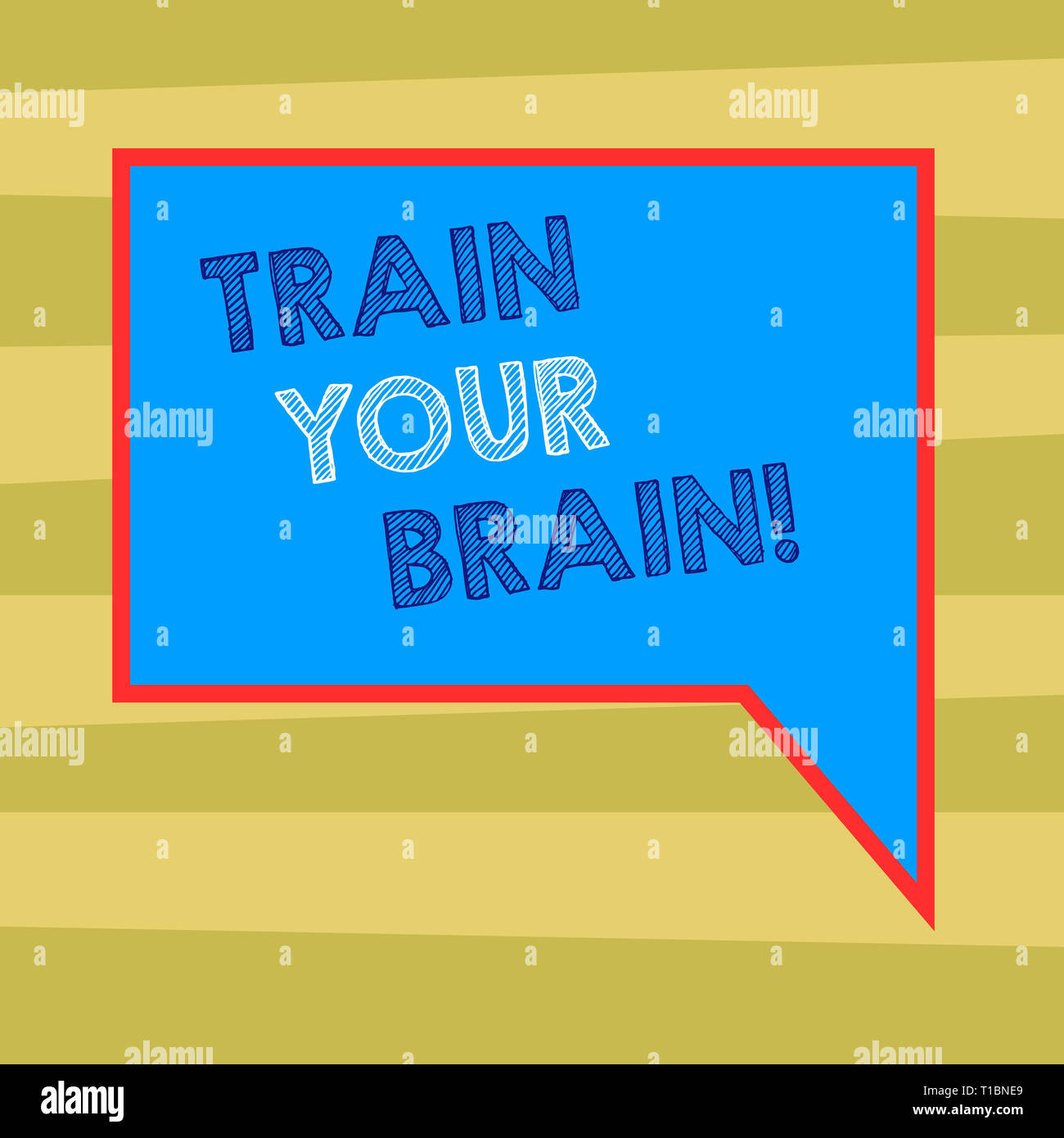 Text sign showing Train Your Brain. Business photo text Educate ...