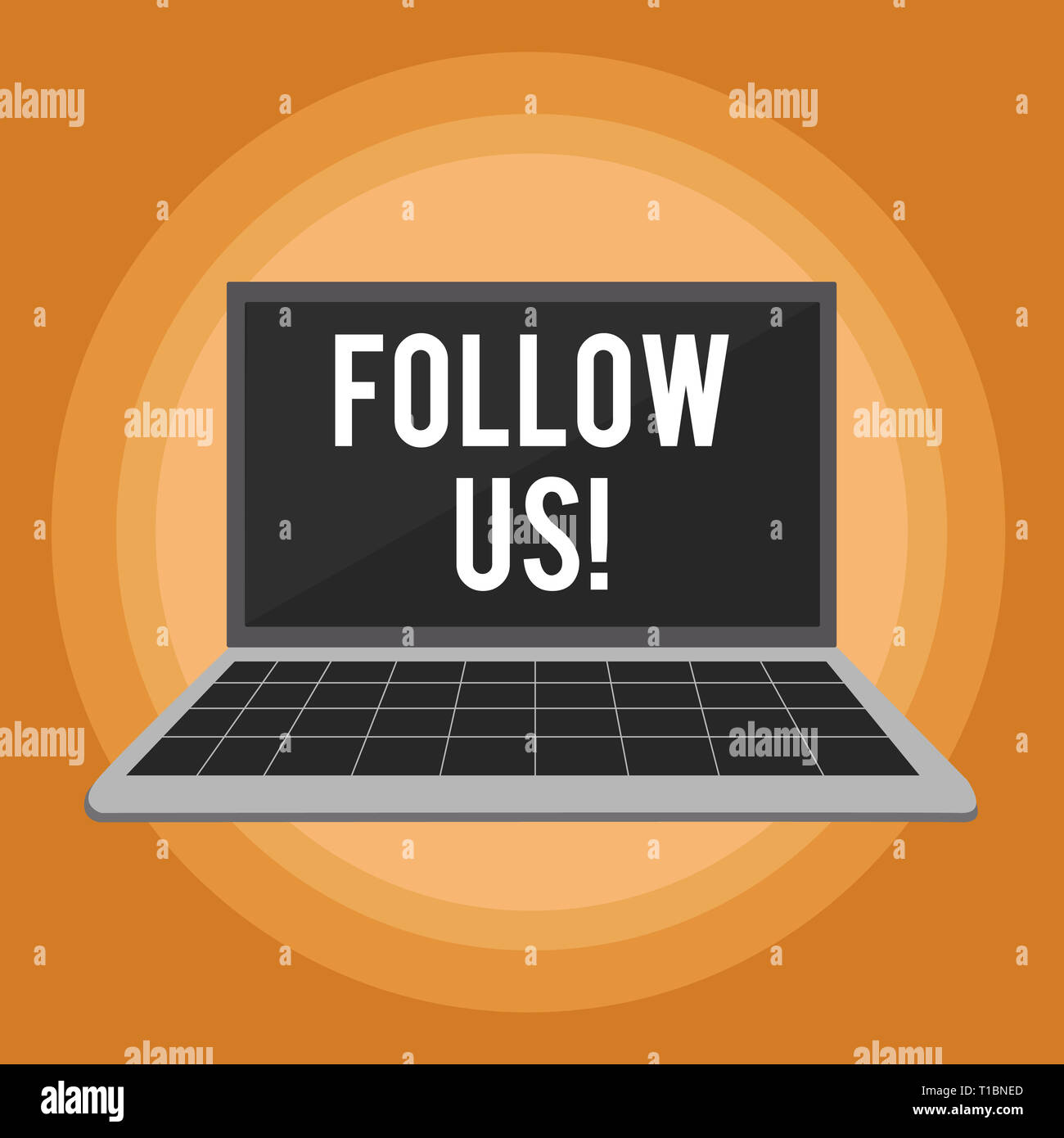 Writing note showing Follow Us. Business concept for move behind ...