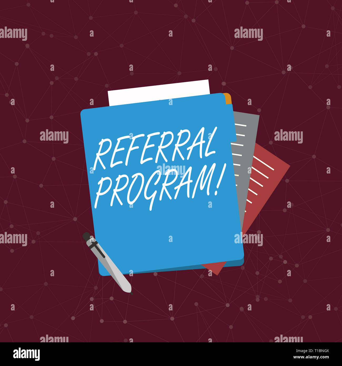 Handwriting text writing Referral Program. Conceptual photo internal ...