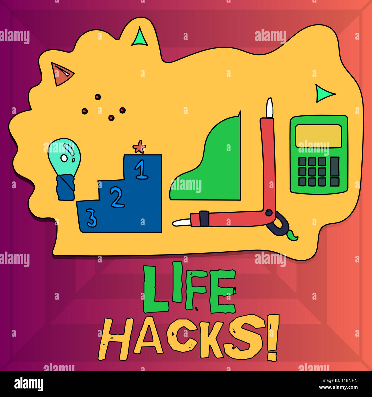 Writing note showing Life Hacks. Business concept for technique adopted ...