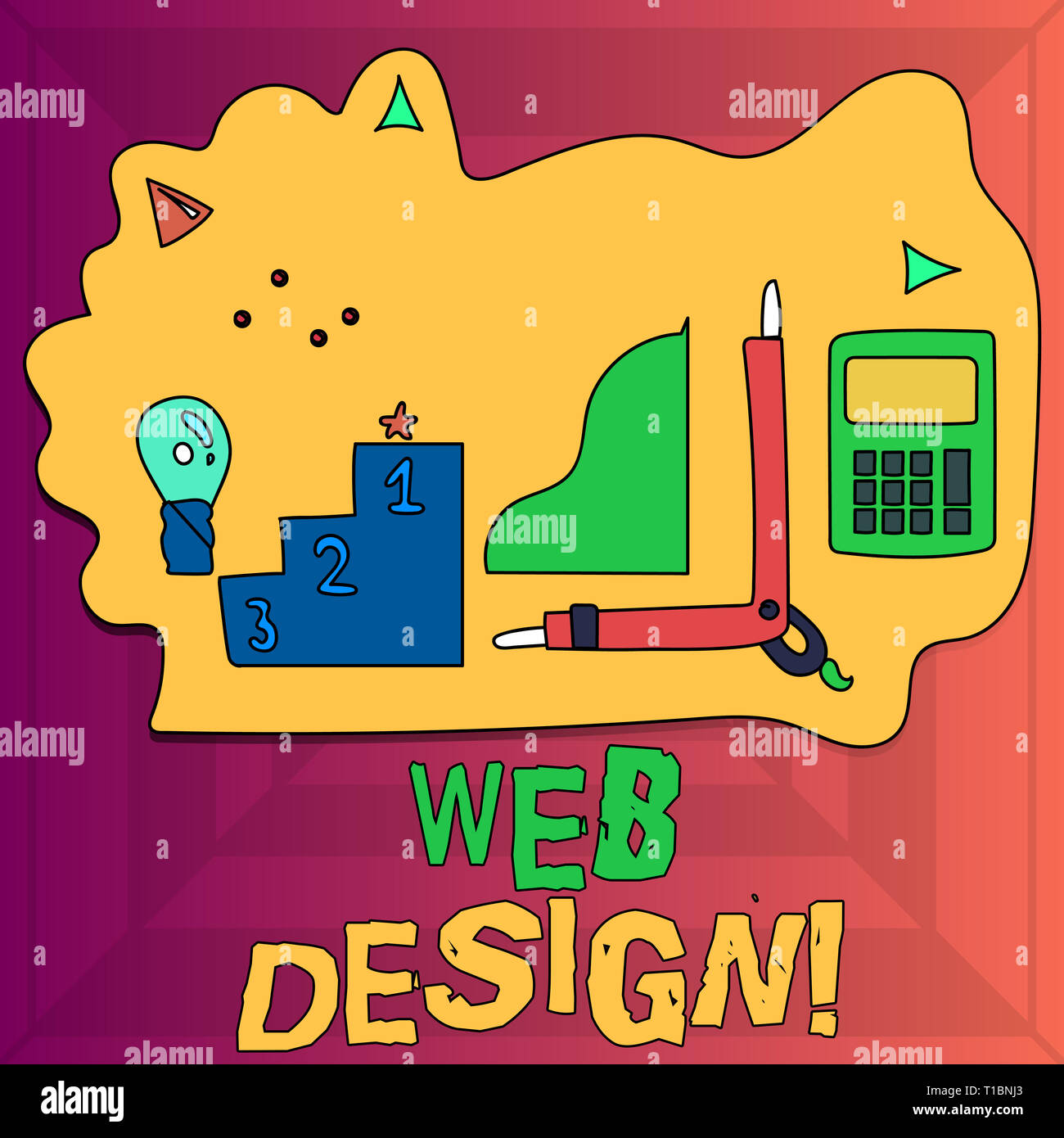 Writing note showing Web Design. Business concept for process of ...