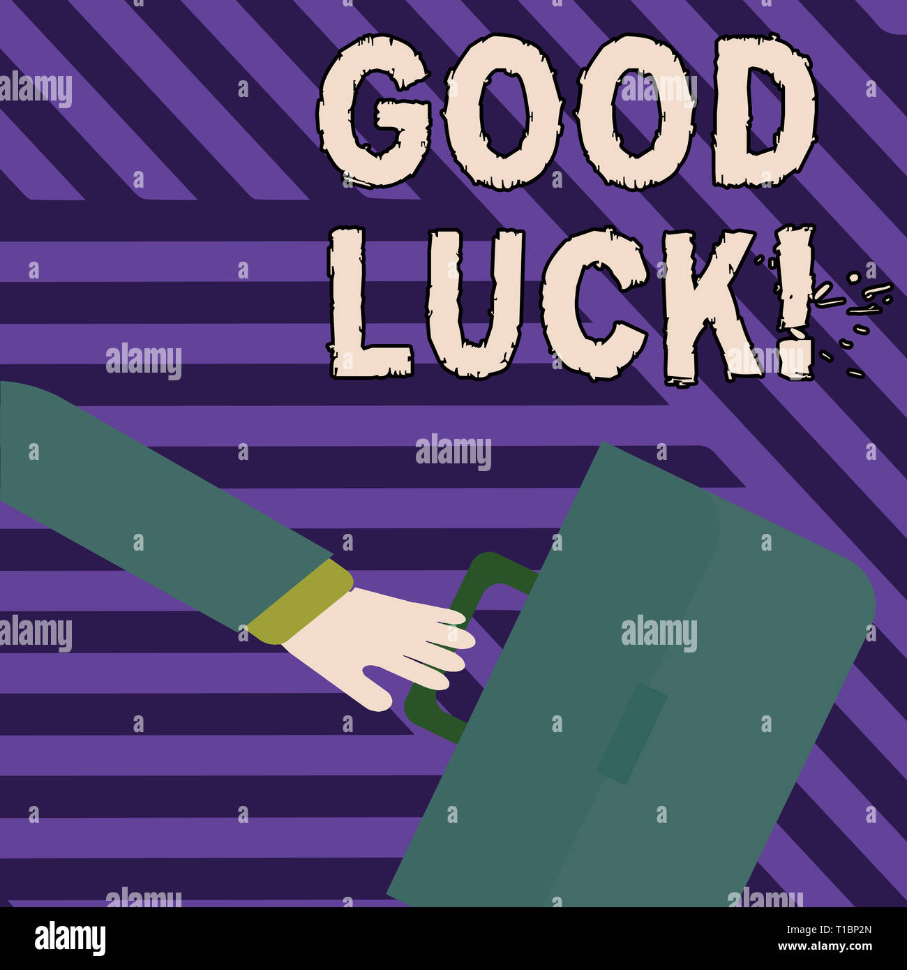 Text sign showing Good Luck. Business photo showcasing used praising ...