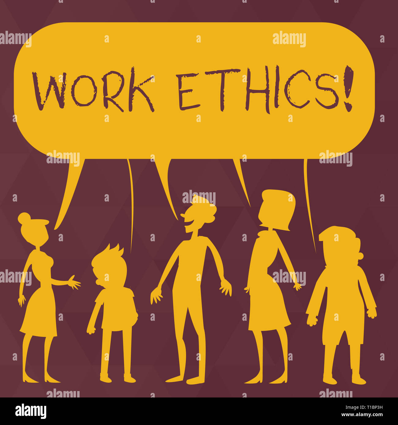 Writing note showing Work Ethics. Business concept for principle that ...