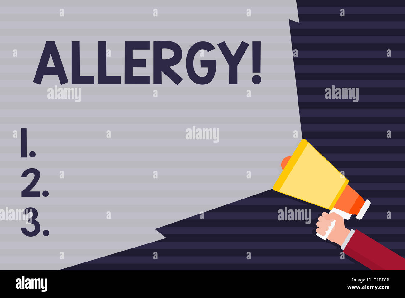 Handwriting text Allergy. Conceptual photo damages in immunity due to ...