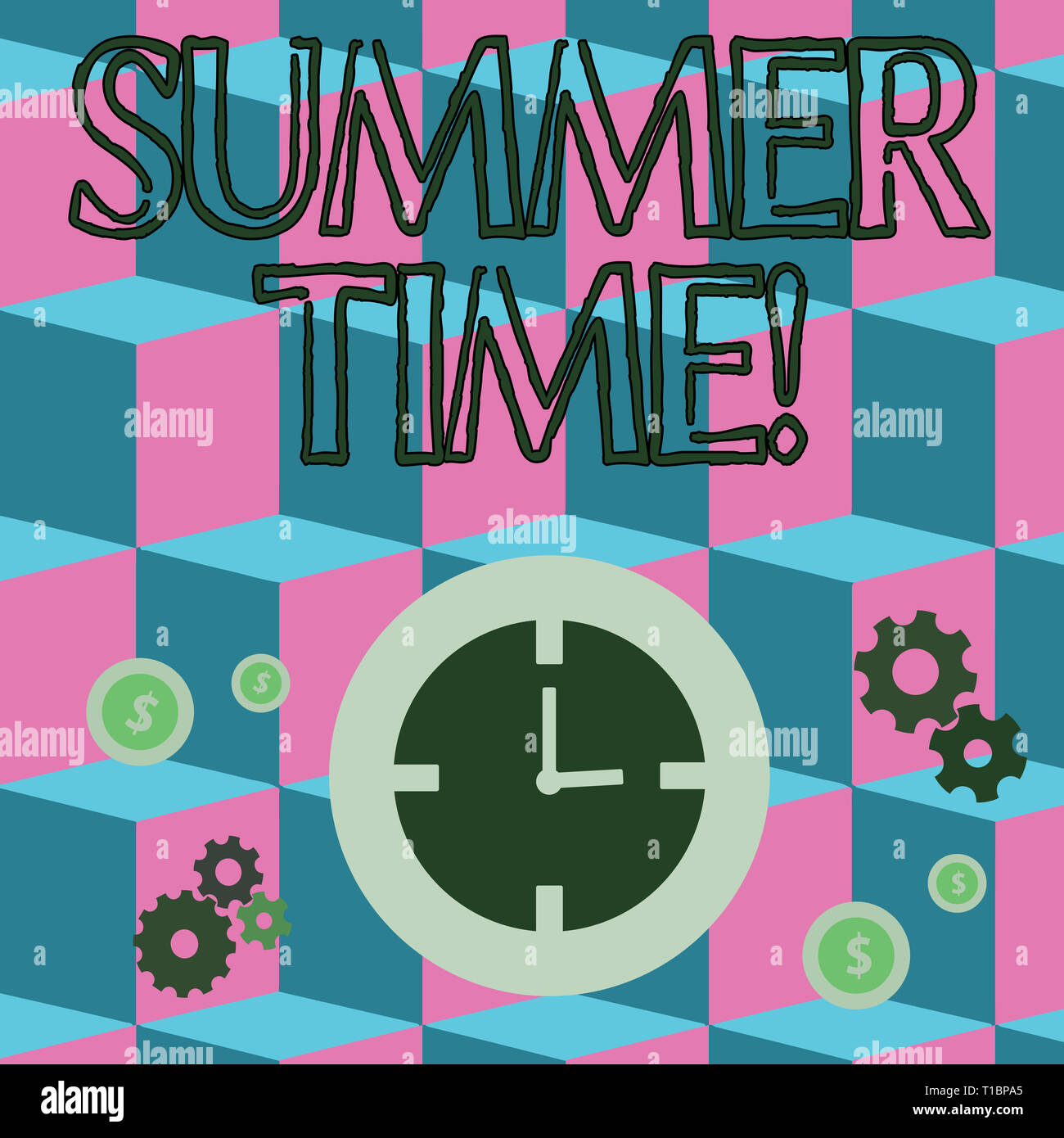 Writing note showing Summer Time. Business concept for achieve longer ...