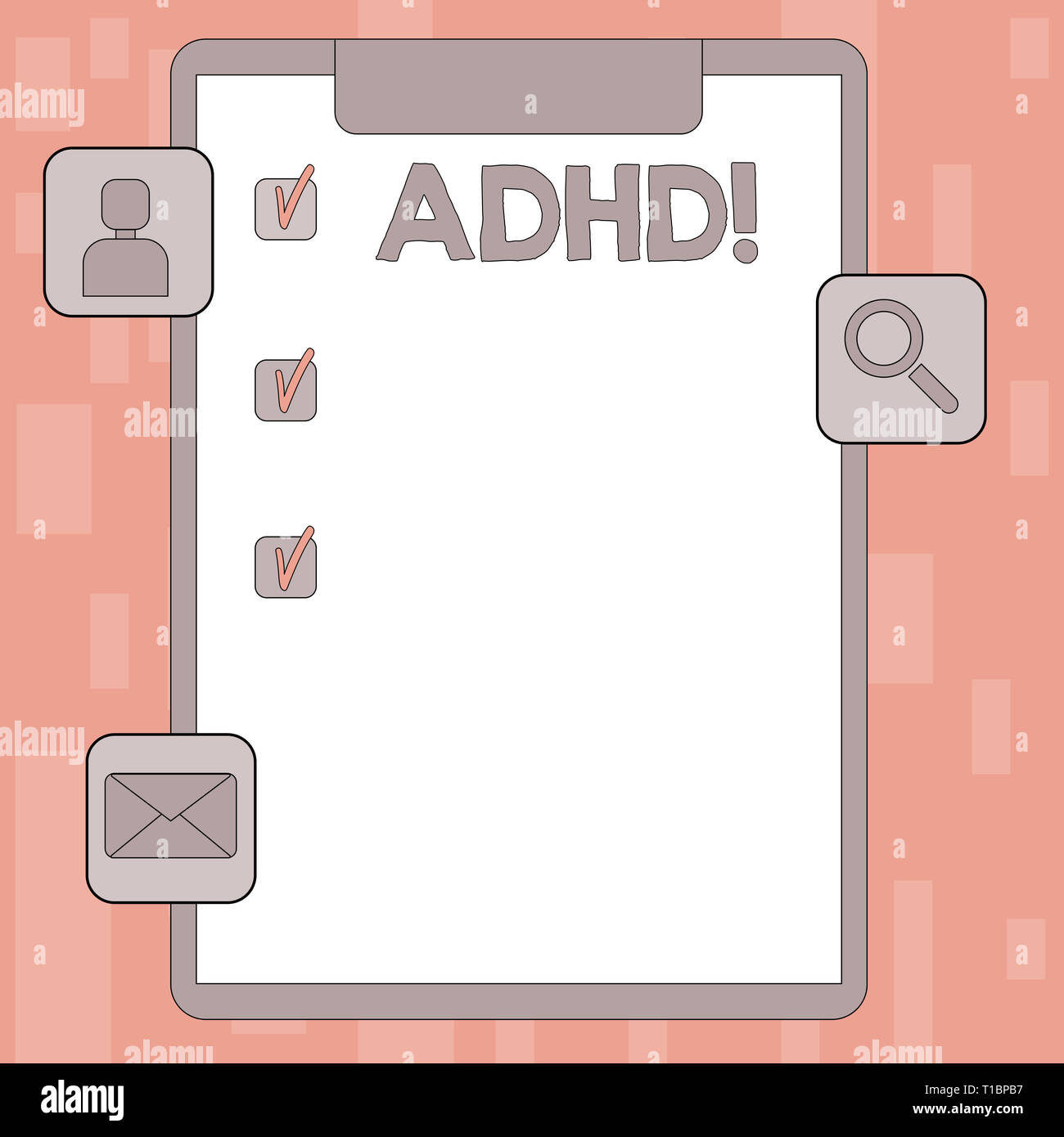 Writing note showing Adhd. Business concept for Learning made easier ...