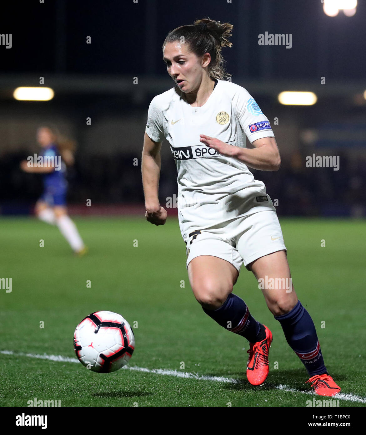 Paris Saint-Germain Women's Eve Perisset in action during the UEFA ...