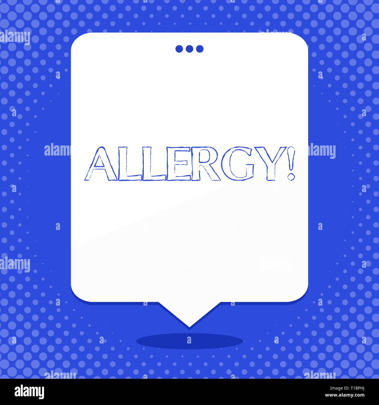 Word writing text Allergy. Business photo showcasing damages in ...