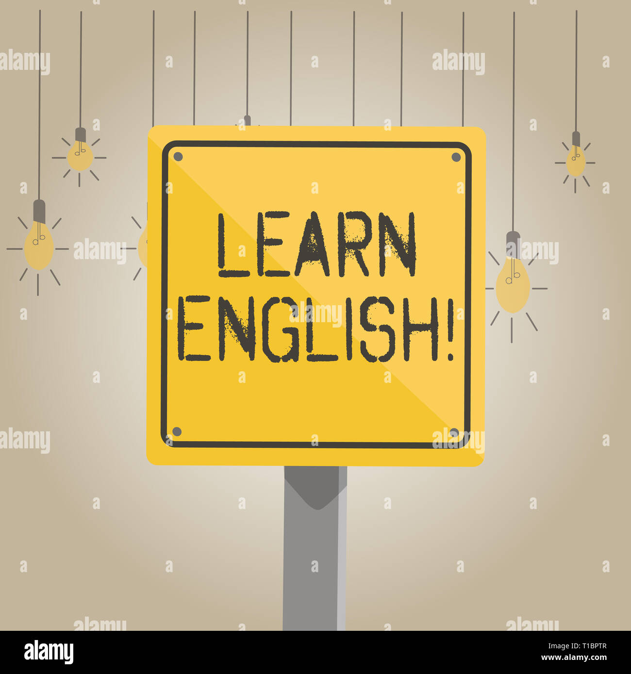 Writing note showing Learn English. Business concept for gain acquire ...