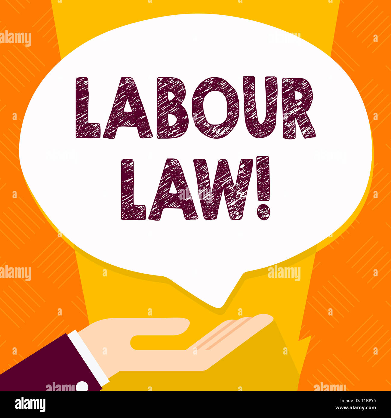Text sign showing Labour Law. Business photo text rules relating to ...