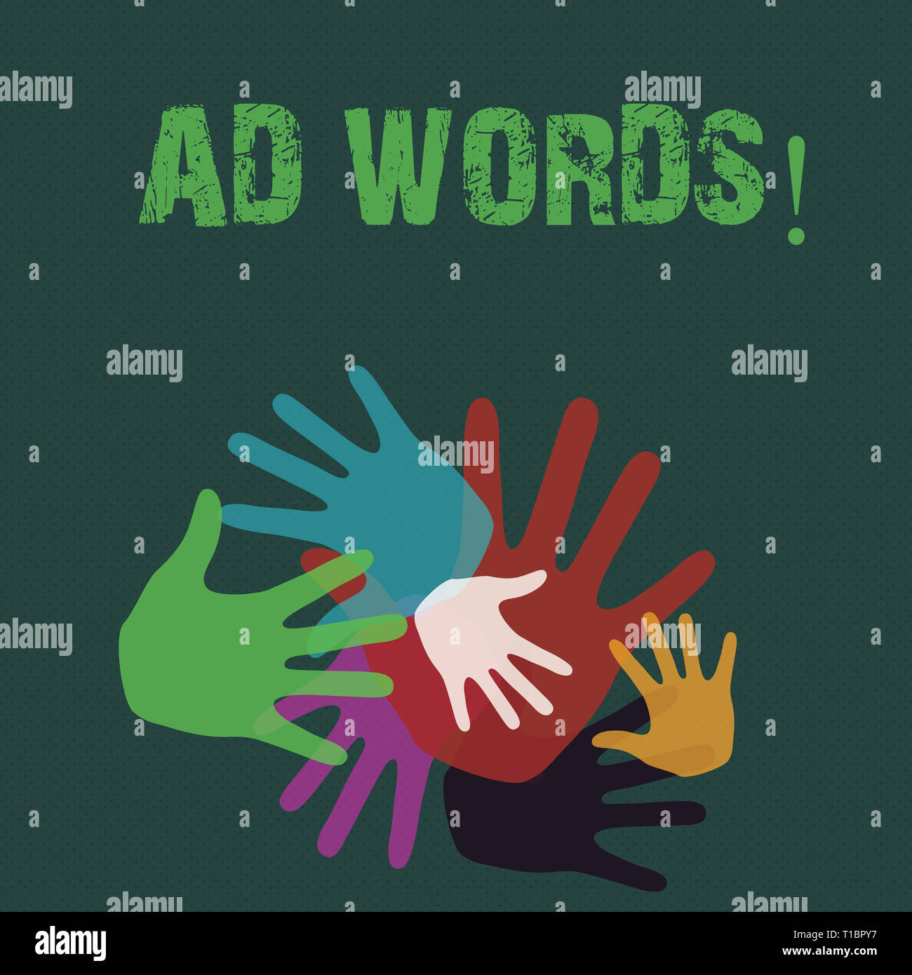 Conceptual hand writing showing Ad Words. Concept meaning Advertising a ...