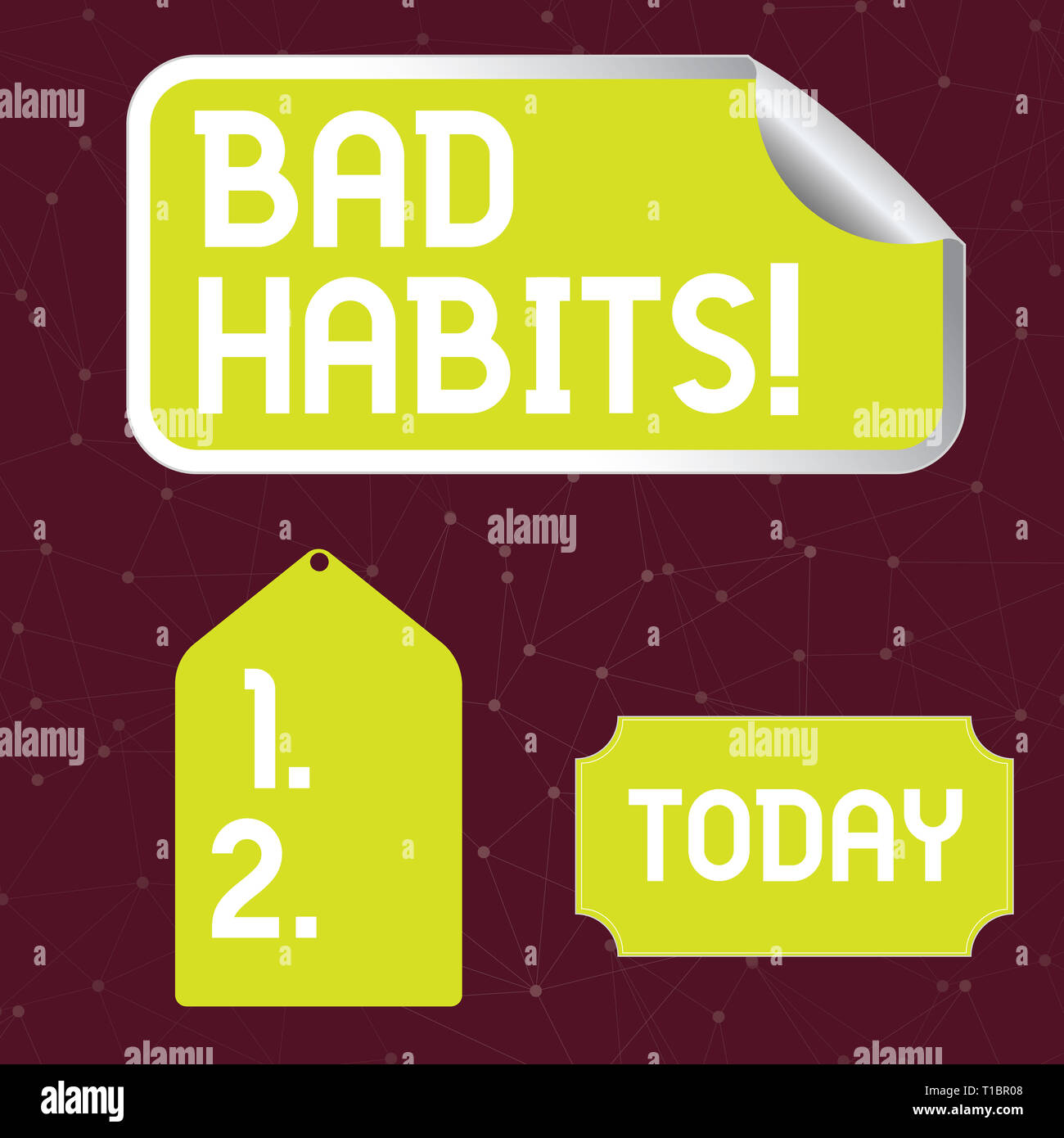 Handwriting text writing Bad Habits. Conceptual photo someone do ...