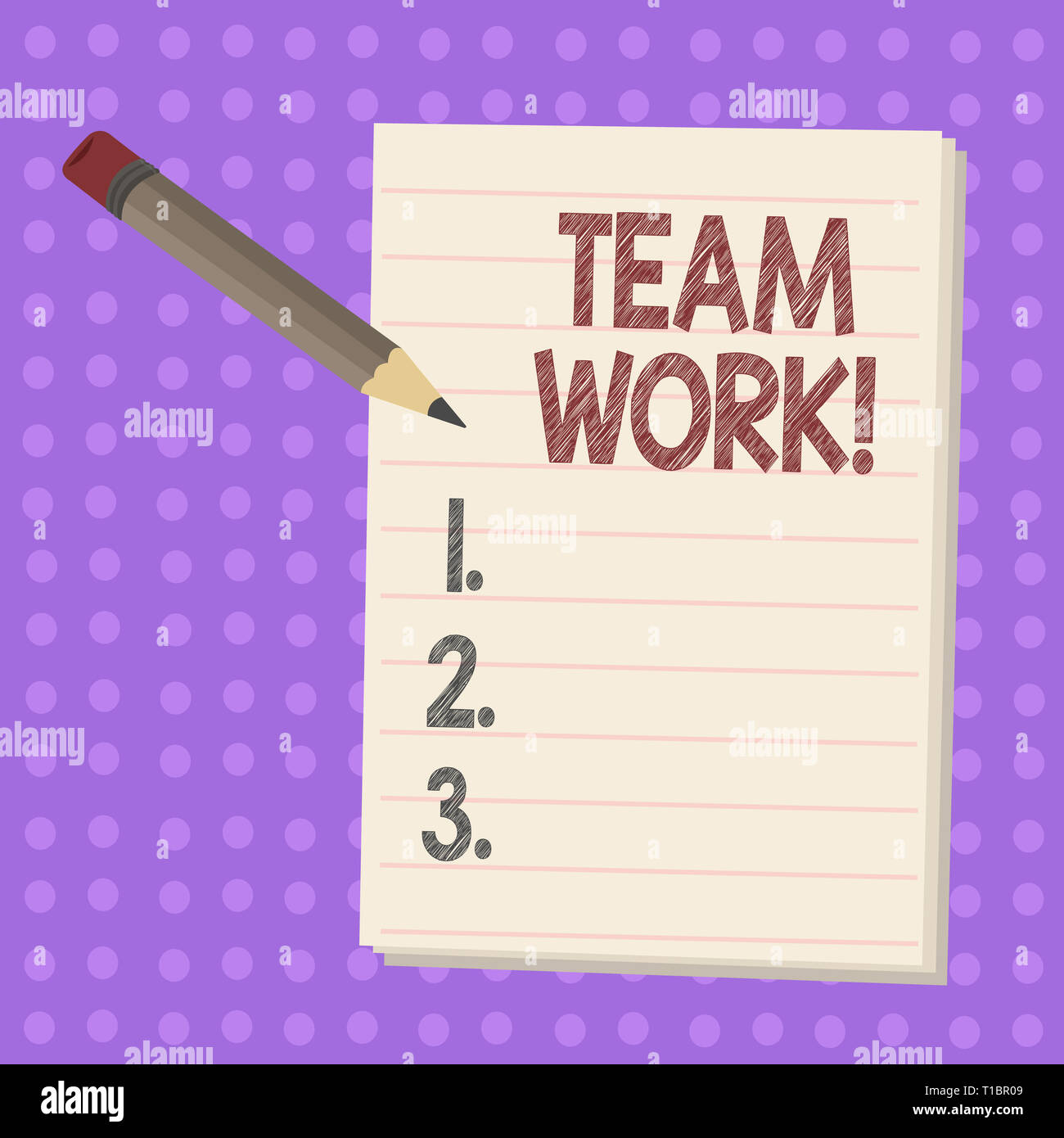 Writing note showing Team Work. Business concept for combined action of ...