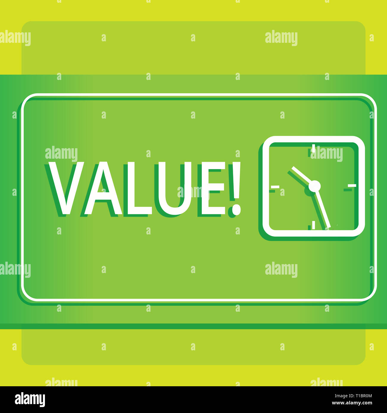 Text sign showing Value. Business photo showcasing Something or someone ...