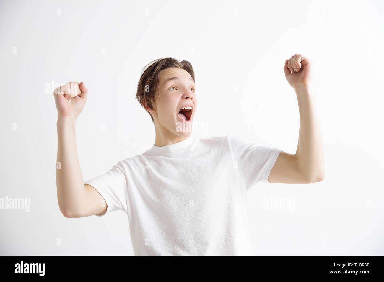 I won. Winning success happy man celebrating being a winner. Dynamic ...