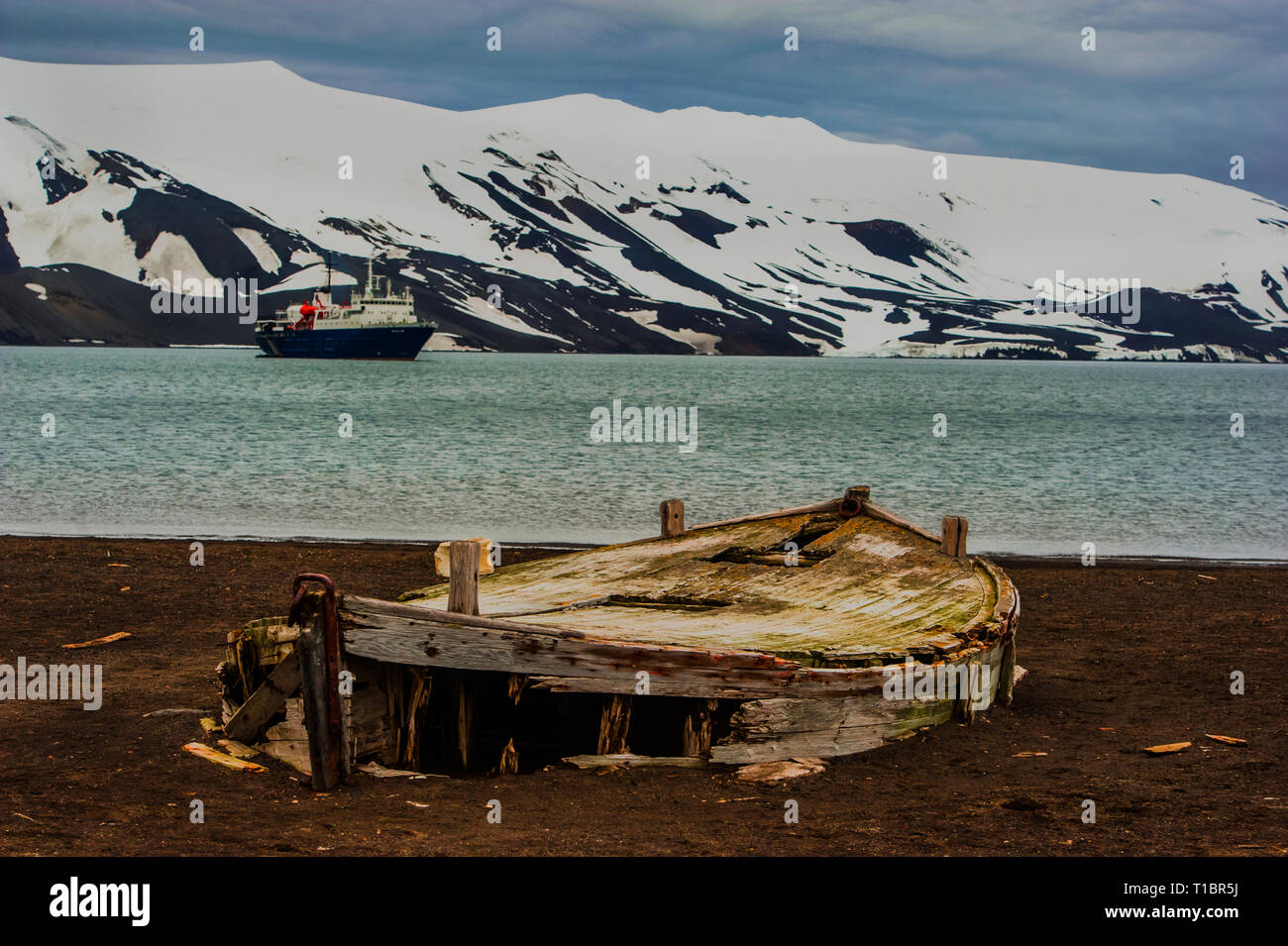 Antarctica Deception Island Volcano Old and Young Stock Photo - Alamy