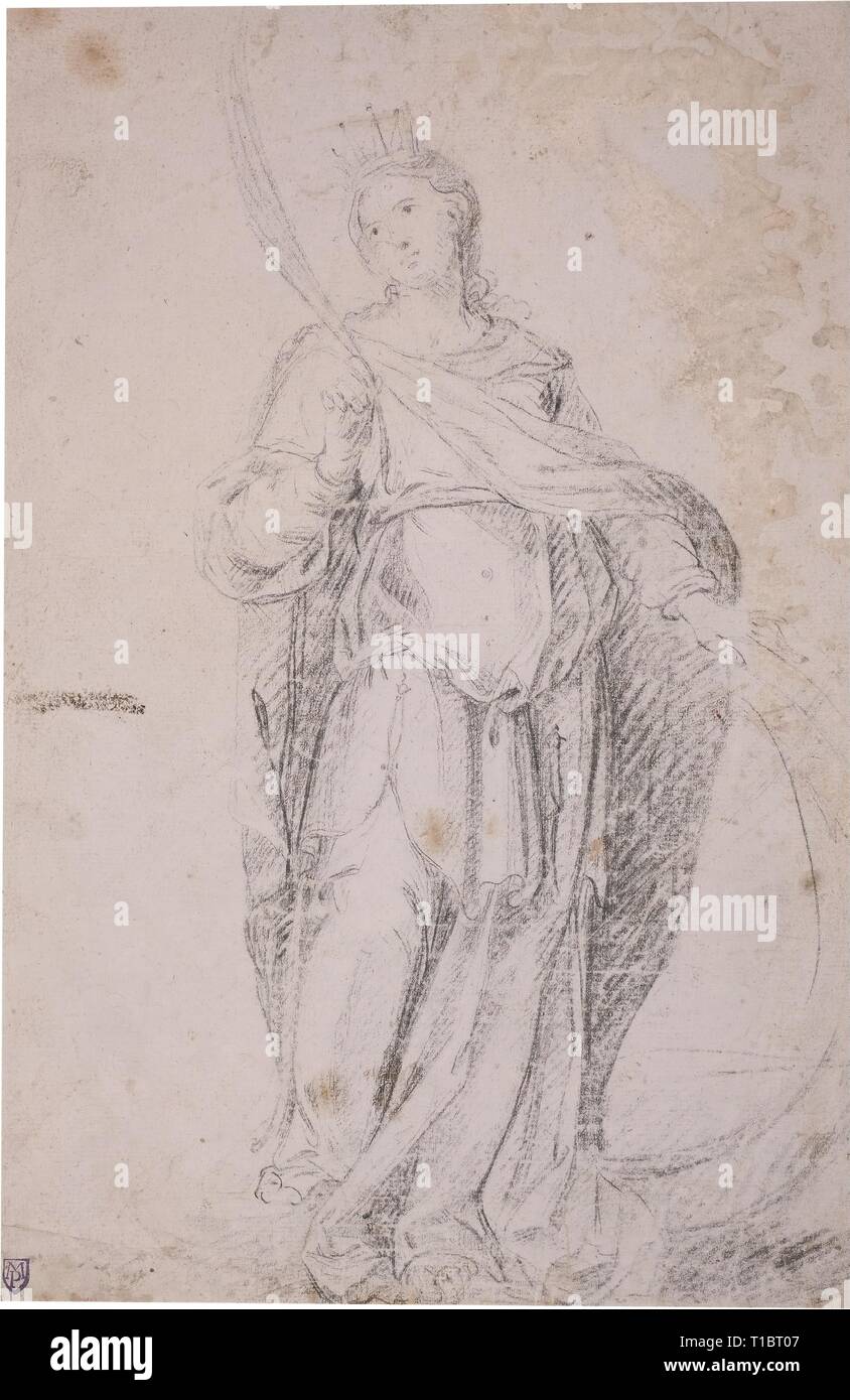 Anonymous (Copy Pomarancio) / 'Saint Domitilla'. First quarter of the ...