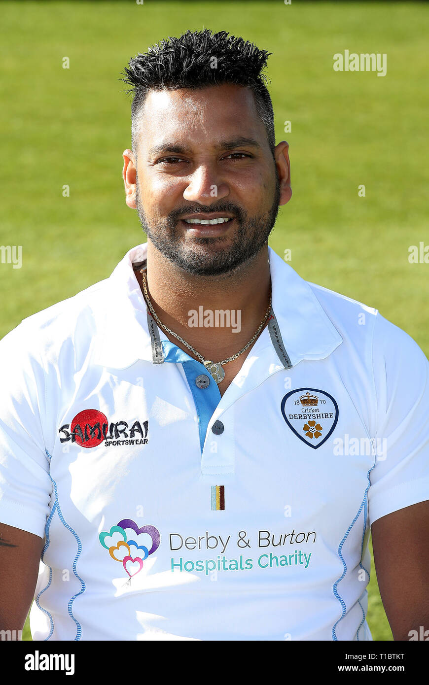 Derbyshire County Cricket Club's Ravi Rampaul, during the media day at ...