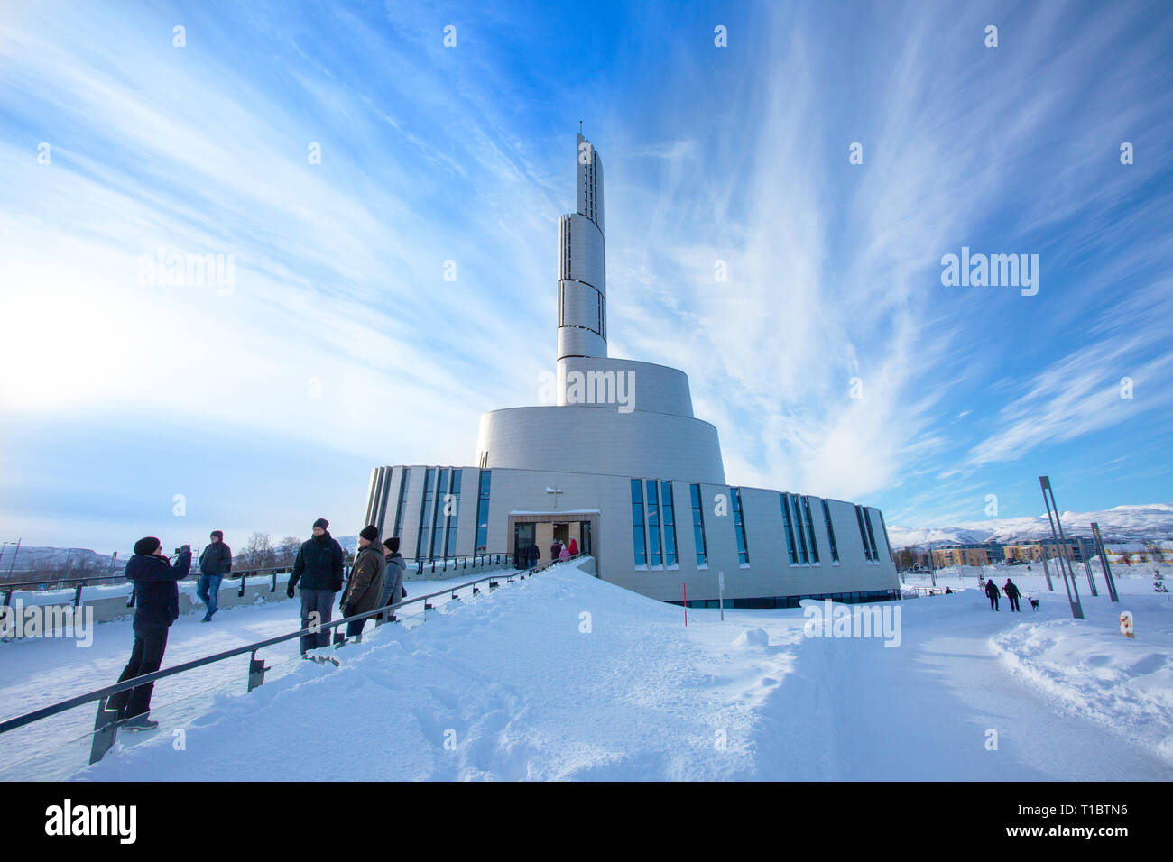 Alta, Finnmark, Norway - March 8, 2019: Northern Lights Cathedral. View ...