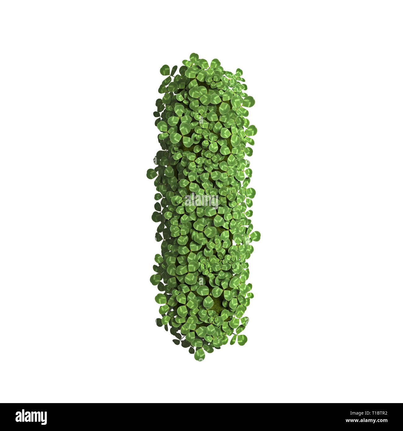 clover letter I - Uppercase 3d spring font isolated on white background ...